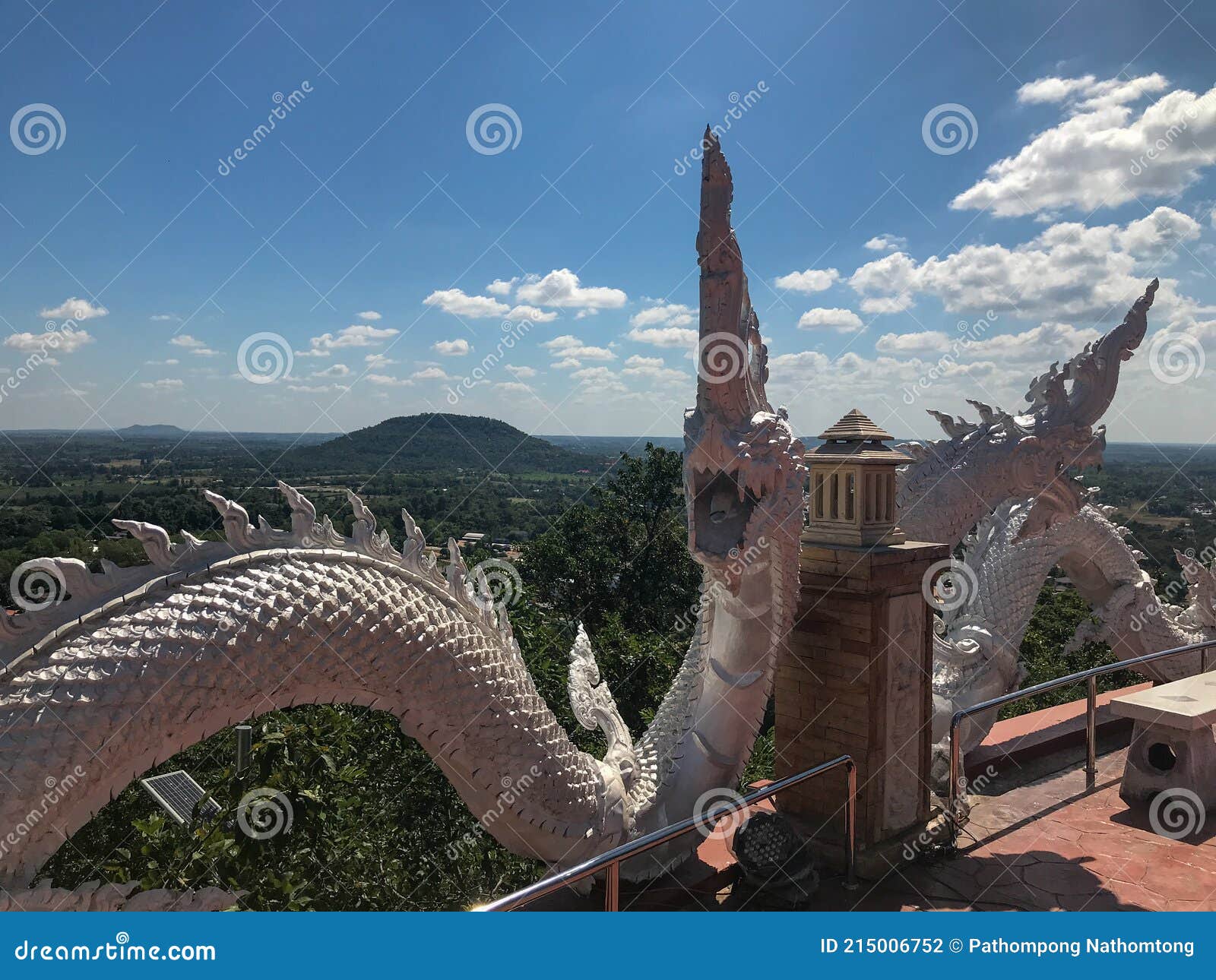 Tourist the Great Buddha at Phutthasathan Phu Sing Temple Stock Photo ...