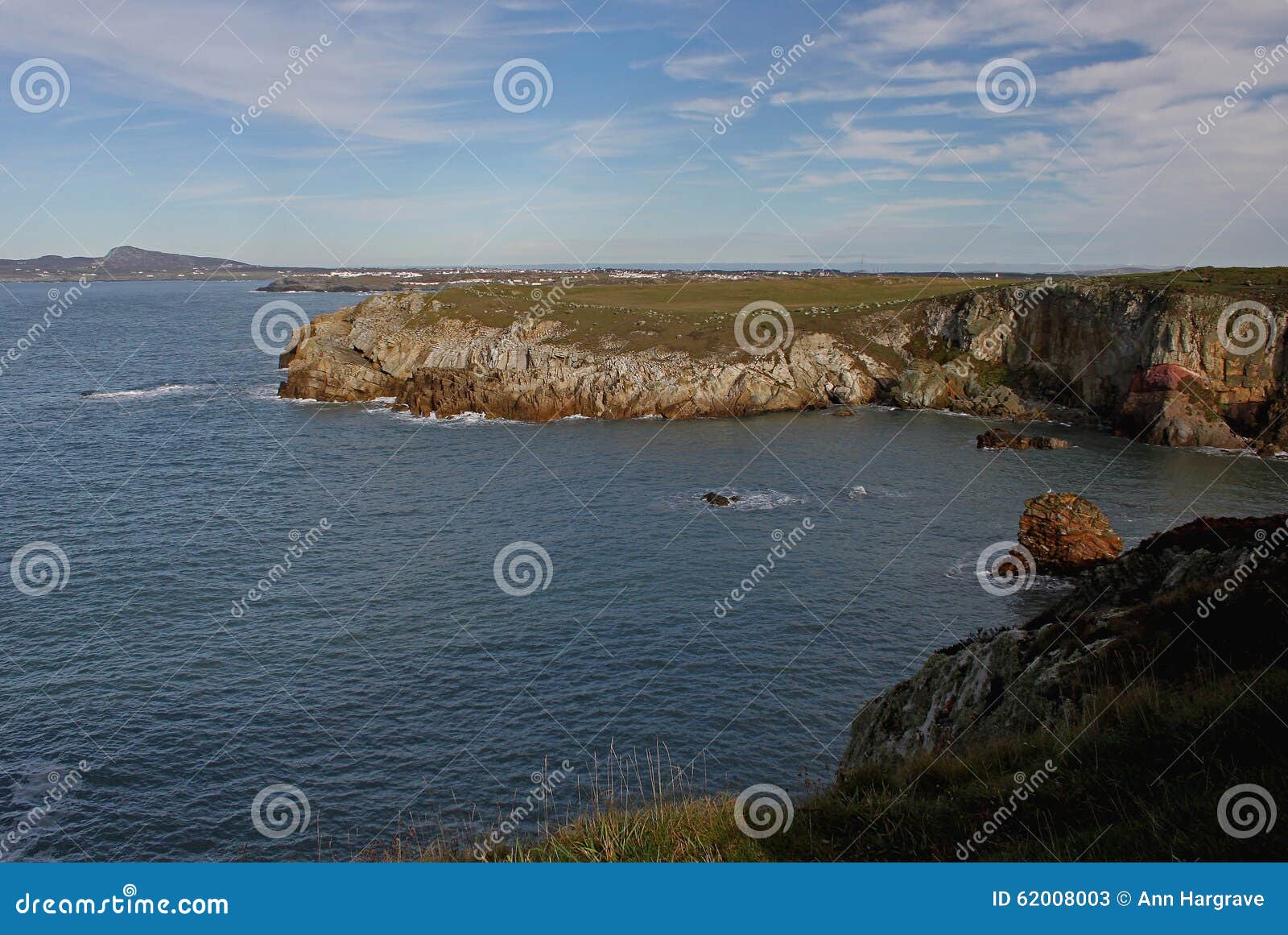 View Towards South Stack, Anglesey, Wales Stock Image - Image of wales ...