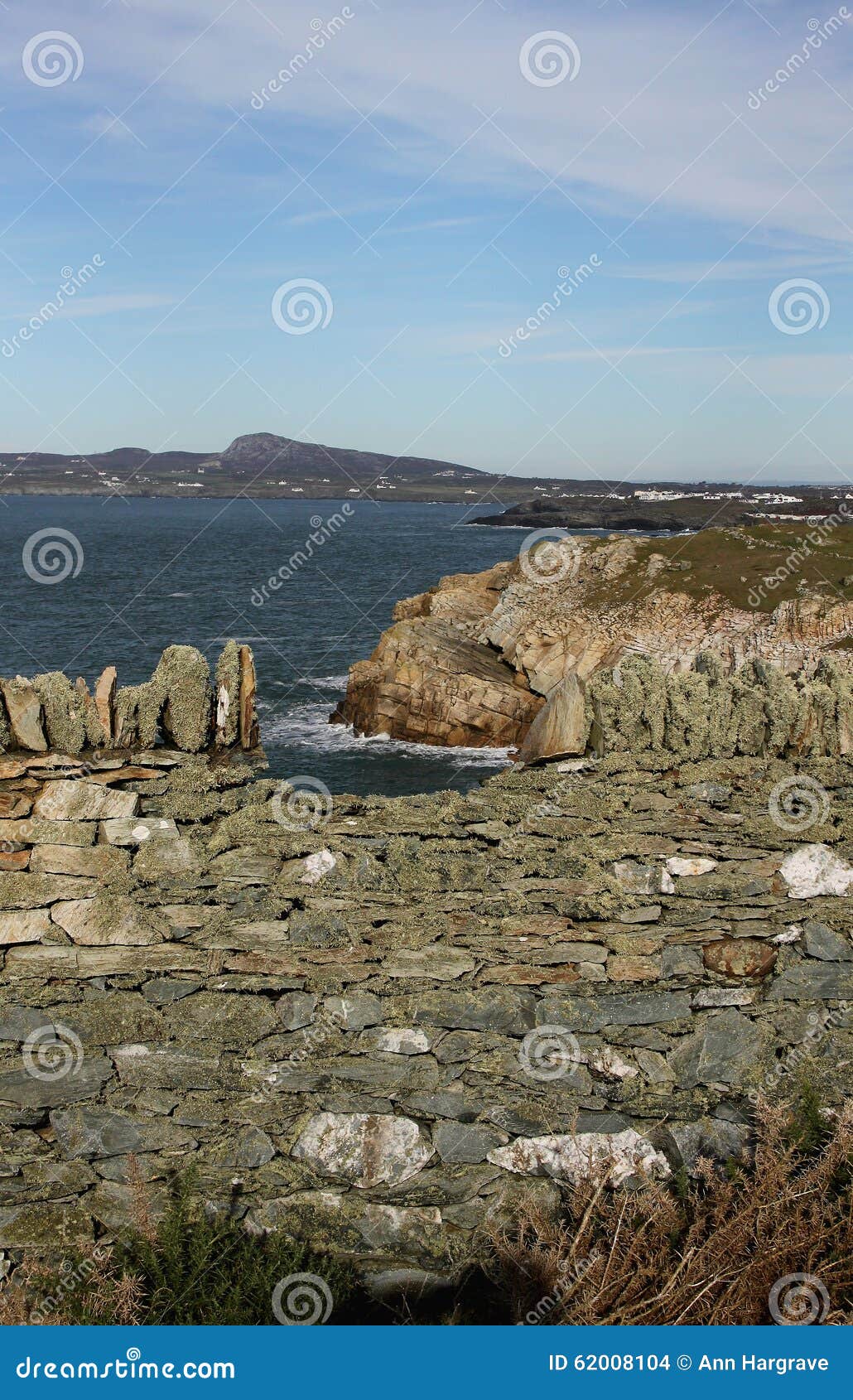 View Towards South Stack, Anglesey, Wales Stock Photo - Image of cliff ...
