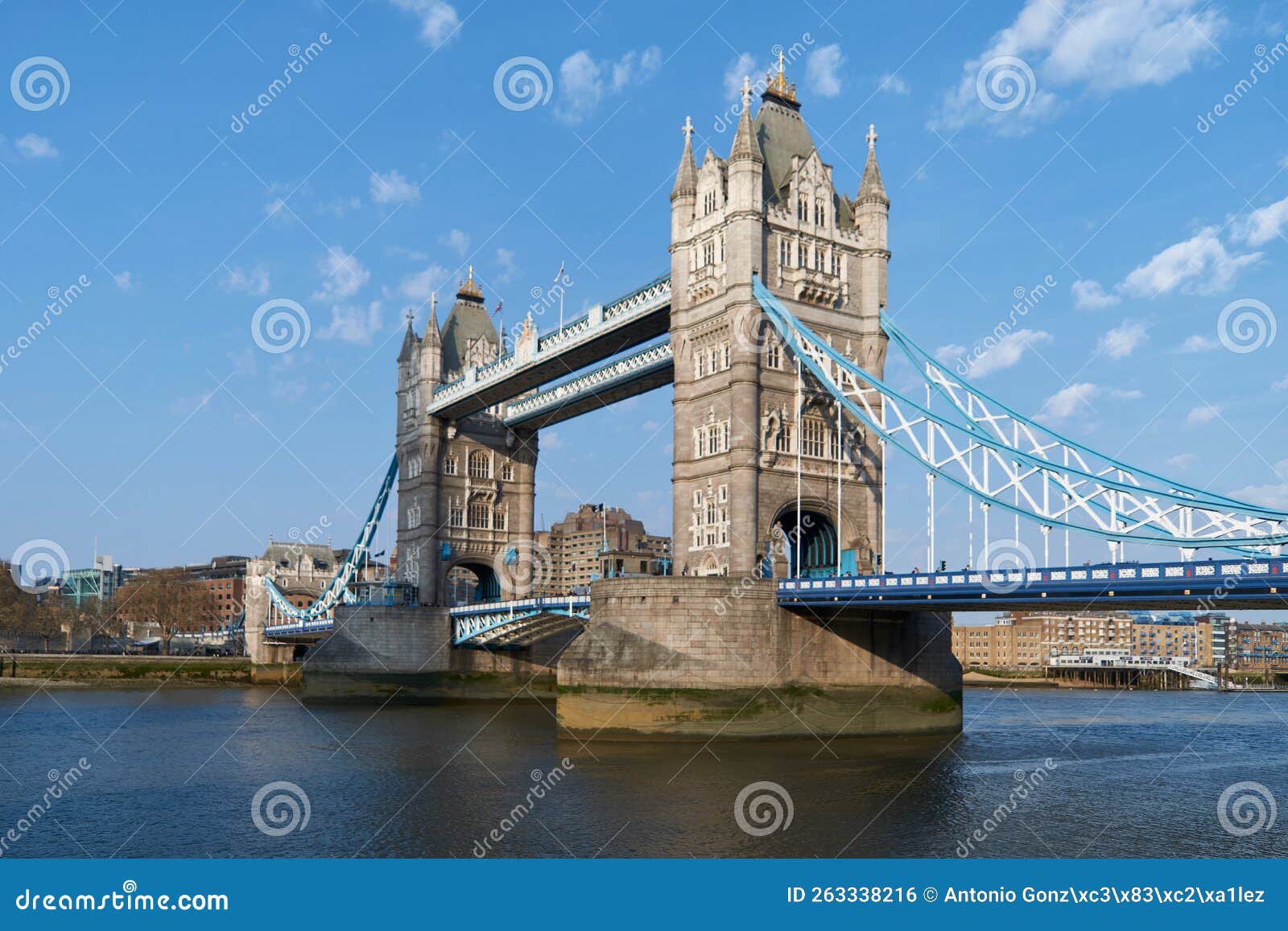 View of Tower Bridge stock photo. Image of golden, history - 263338216