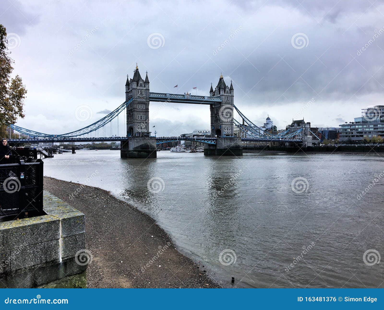 A View of Tower Bridge from the River Thames Embankment Stock Photo ...