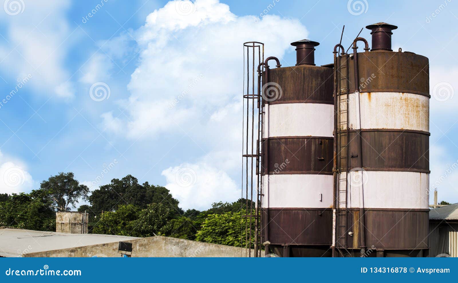 View from the Tower of the Cement Plant, Cement Plant Stock Photo ...