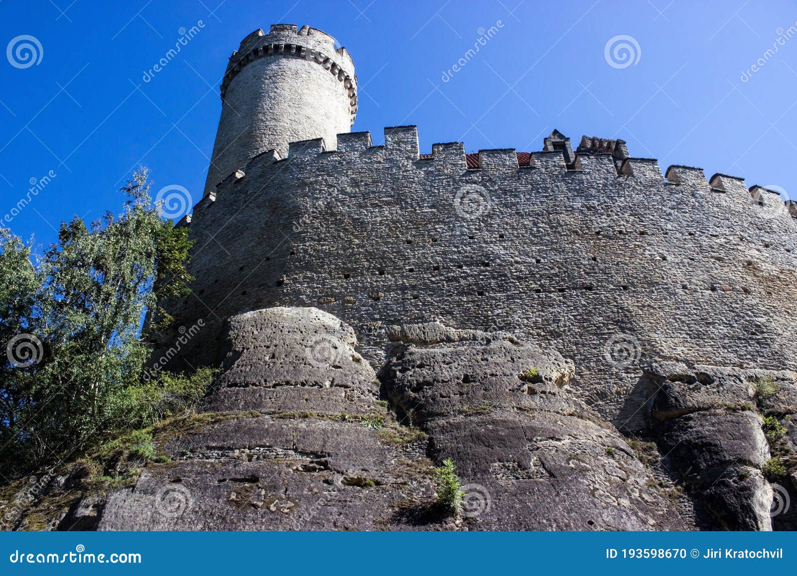View of the Tower of Kokorin Castle 2 Stock Photo - Image of ...