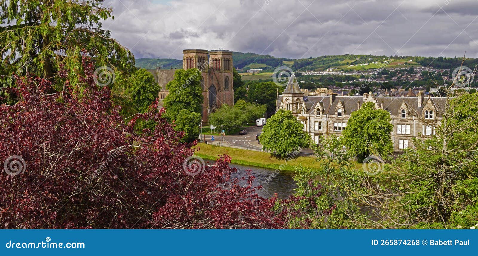 View To the Cathedral of Inverness Stock Photo - Image of sightseeing ...