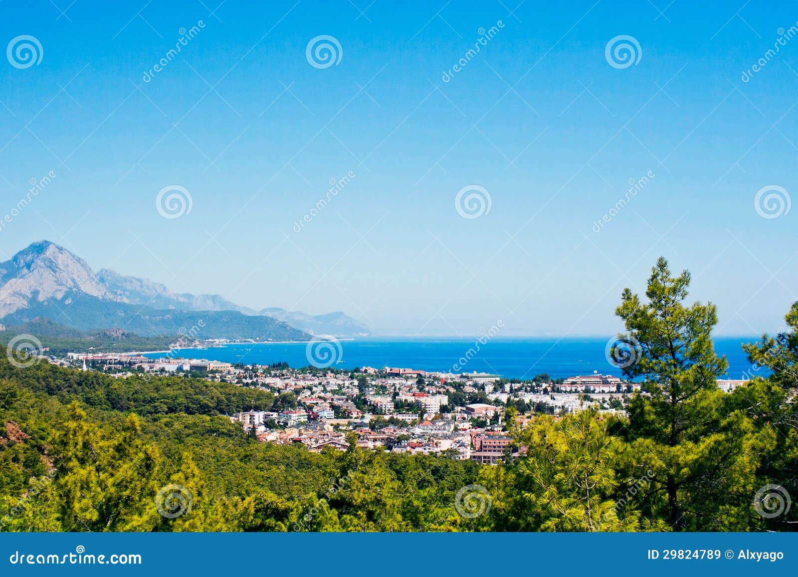 Kemer city stock image. Image of panoramic, place, countries - 29824789