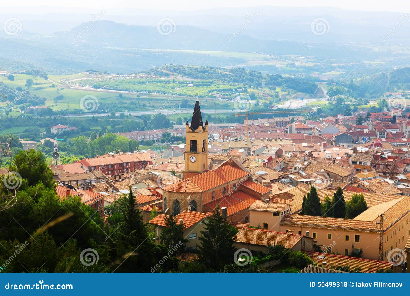 View of Town in Pyrenees. Berga Stock Photo - Image of berga, typical ...