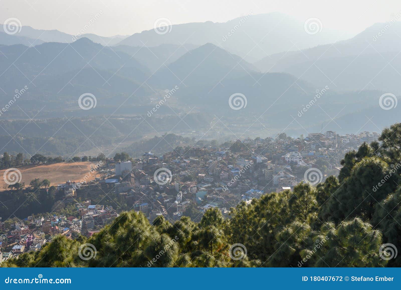 View at the Town of Tansen on Nepal Stock Photo - Image of colourful ...