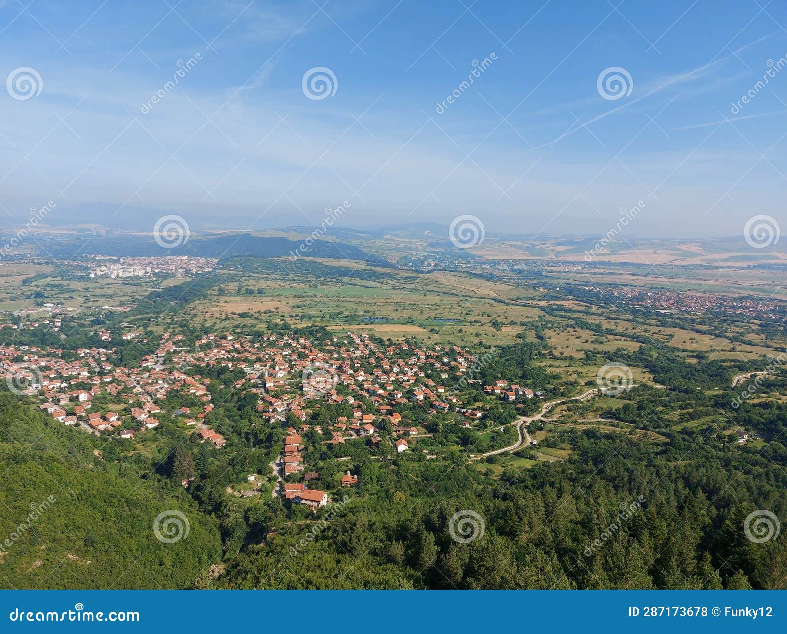 View of Towns and Villages from Above Stock Photo - Image of view ...