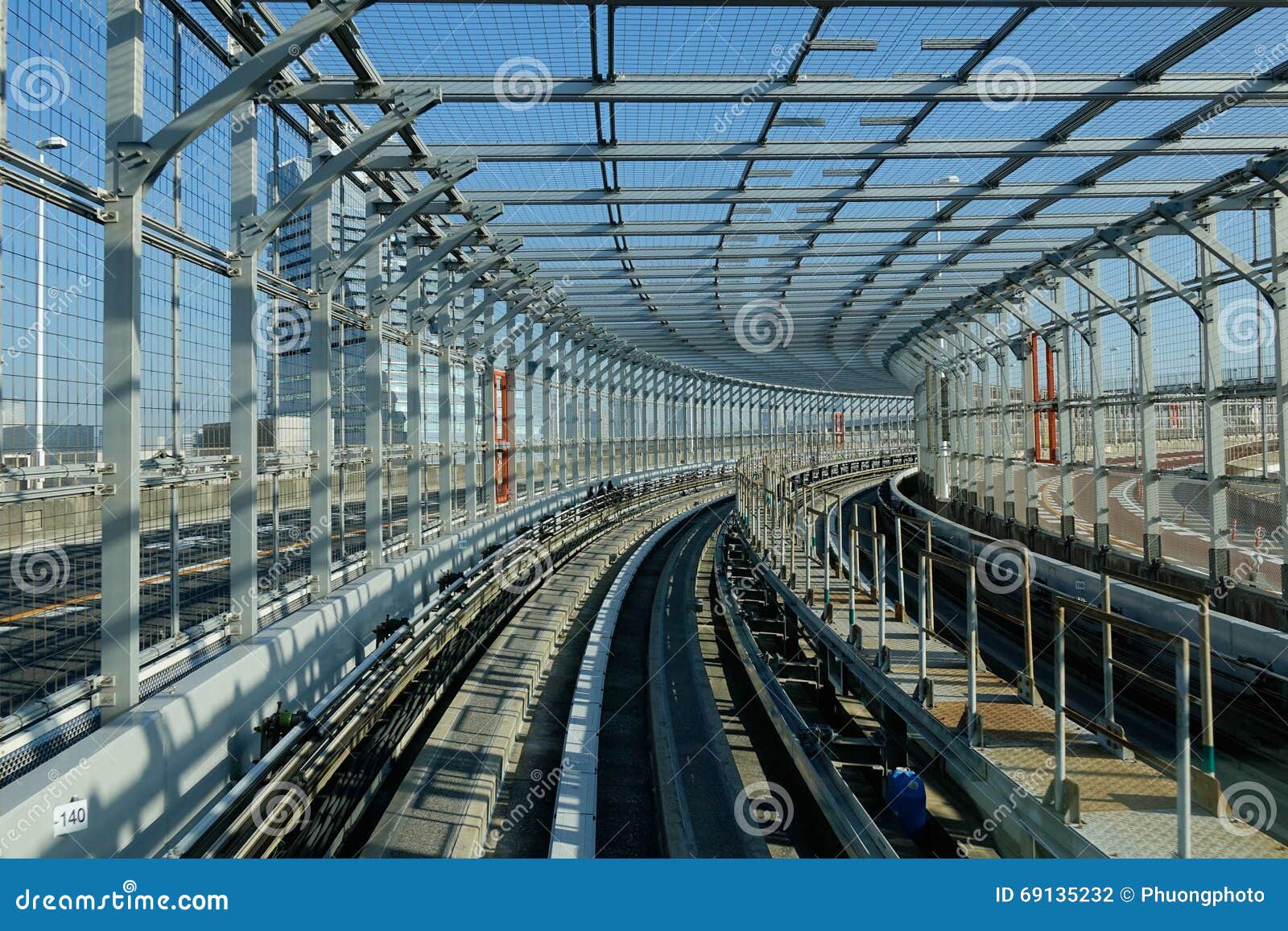 The Track Of Skytrain To Odaiba Island, Toyko Editorial Image ...