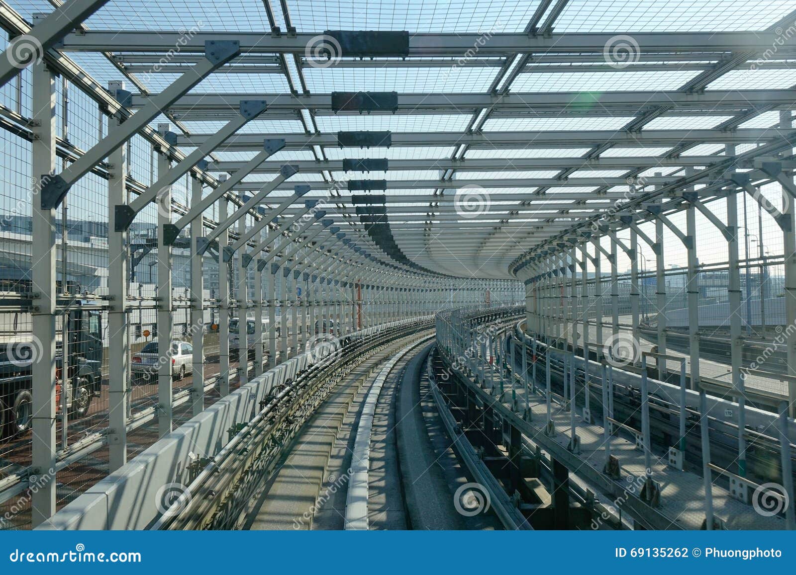 View of Track of Skytrain at Tokyo Station, Japan Stock Photo - Image ...