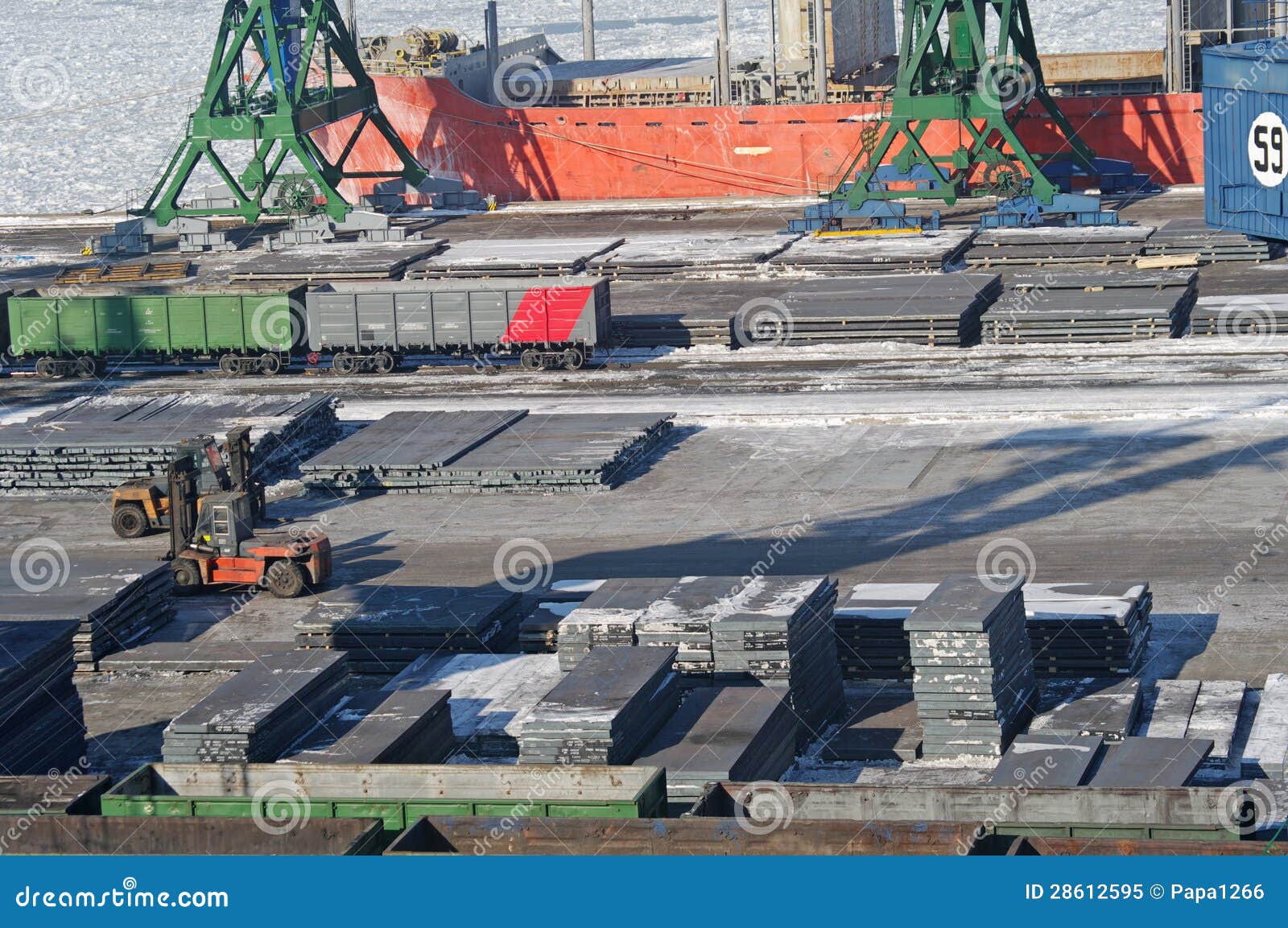 View on trading seaport stock image. Image of dumping - 28612595