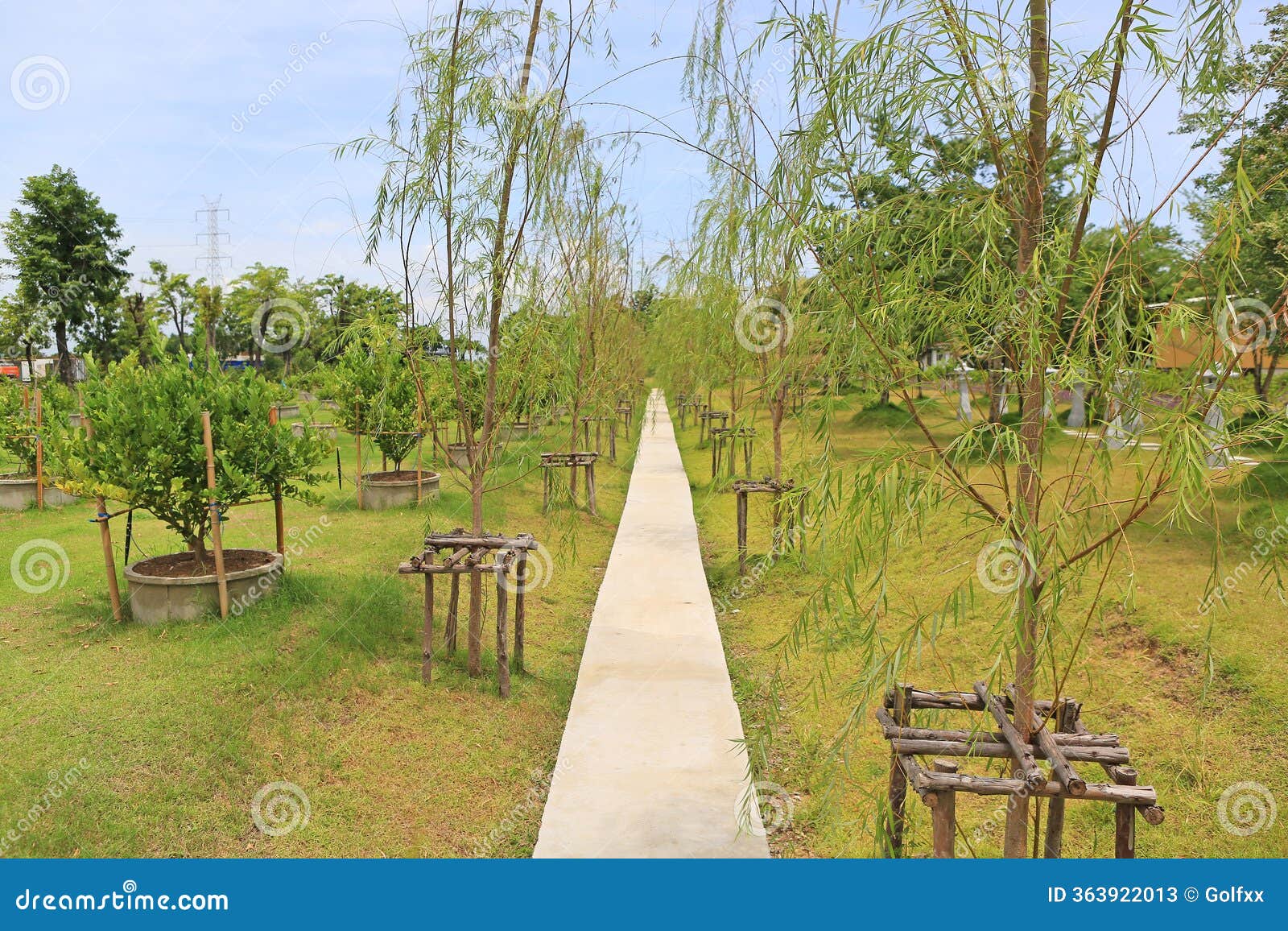 View Of Traditional Japanese Garden With Walk Pathway Royalty-Free ...