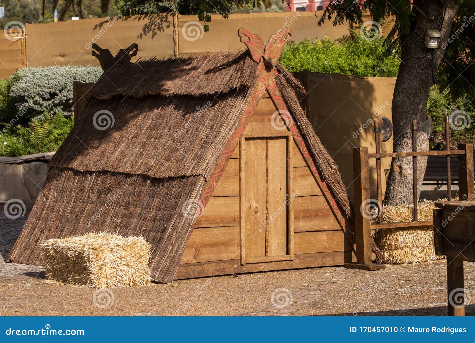 Medieval wooden hut stock photo. Image of facade, architecture - 170457010