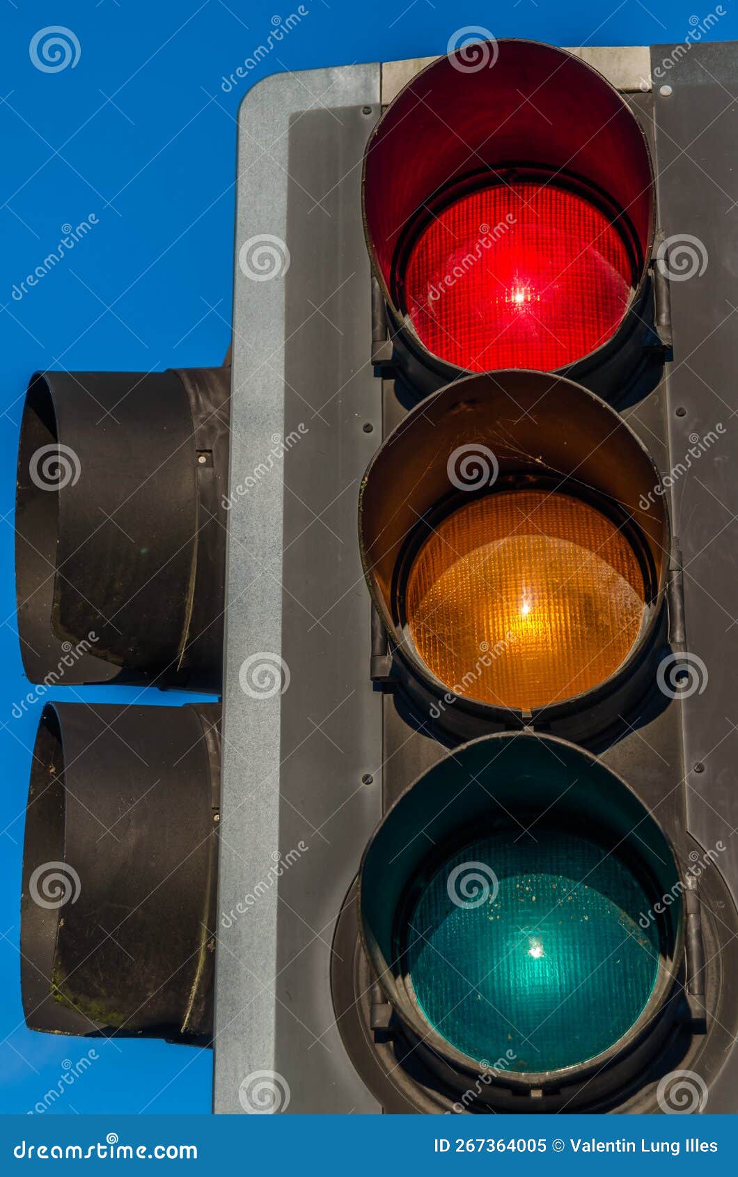 View of a traffic light stock image. Image of safety - 267364005