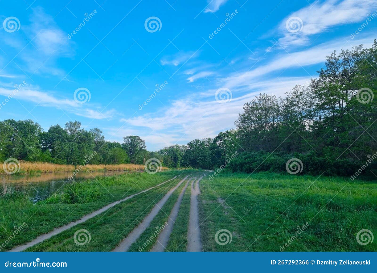 View of the Trails Along the River. Walks and Rest on the River. Stock ...