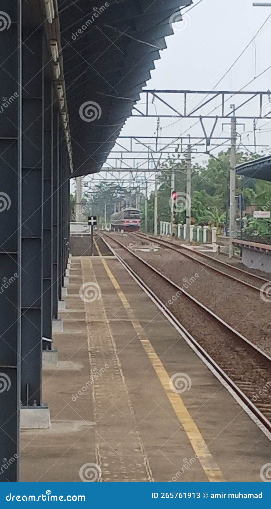 View of the Train Leaving the Railway Station Stock Image - Image of ...