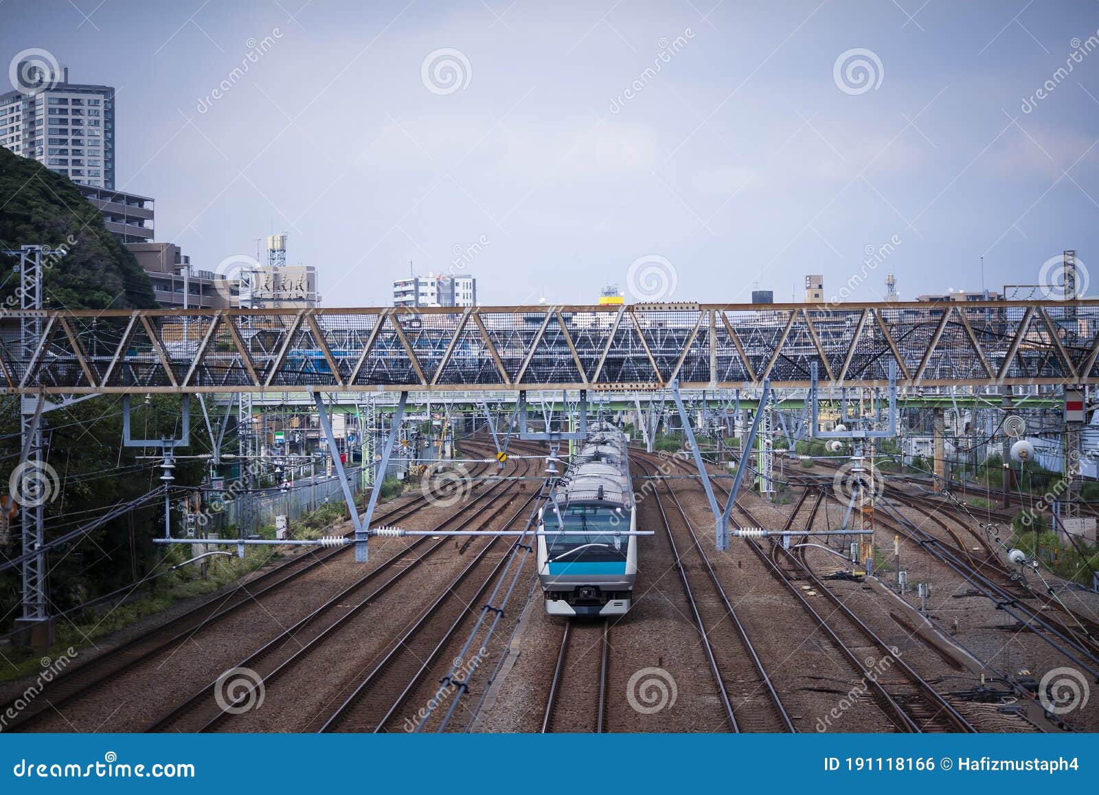 View of the Train Moving on the Track during the Day Stock Photo ...