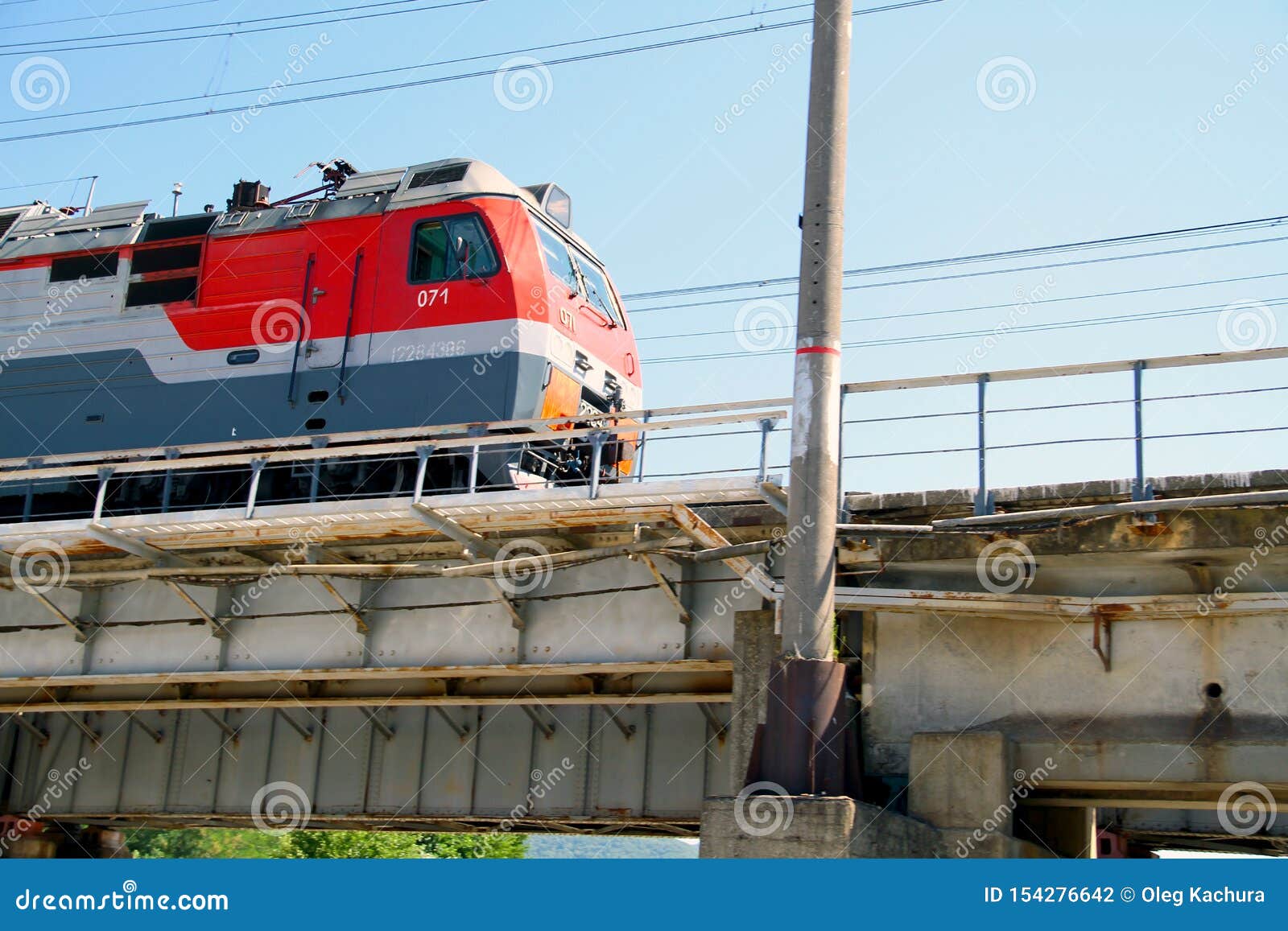 View of the Train Passing through the Bridge of the North Caucasus ...