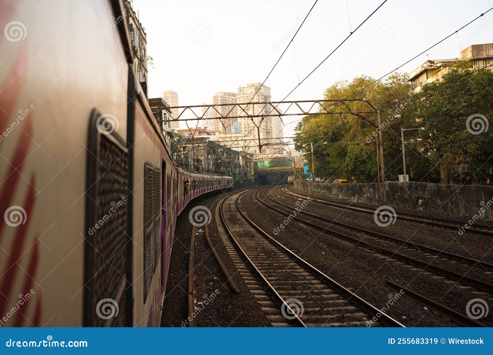 View from a Train Passing through Mumbai, India Stock Image - Image of ...