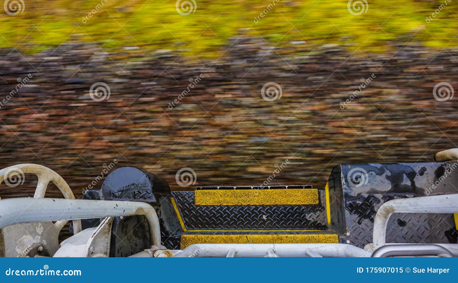 View of Train Track from the Boarding Platform of a Speeding Locomotive ...