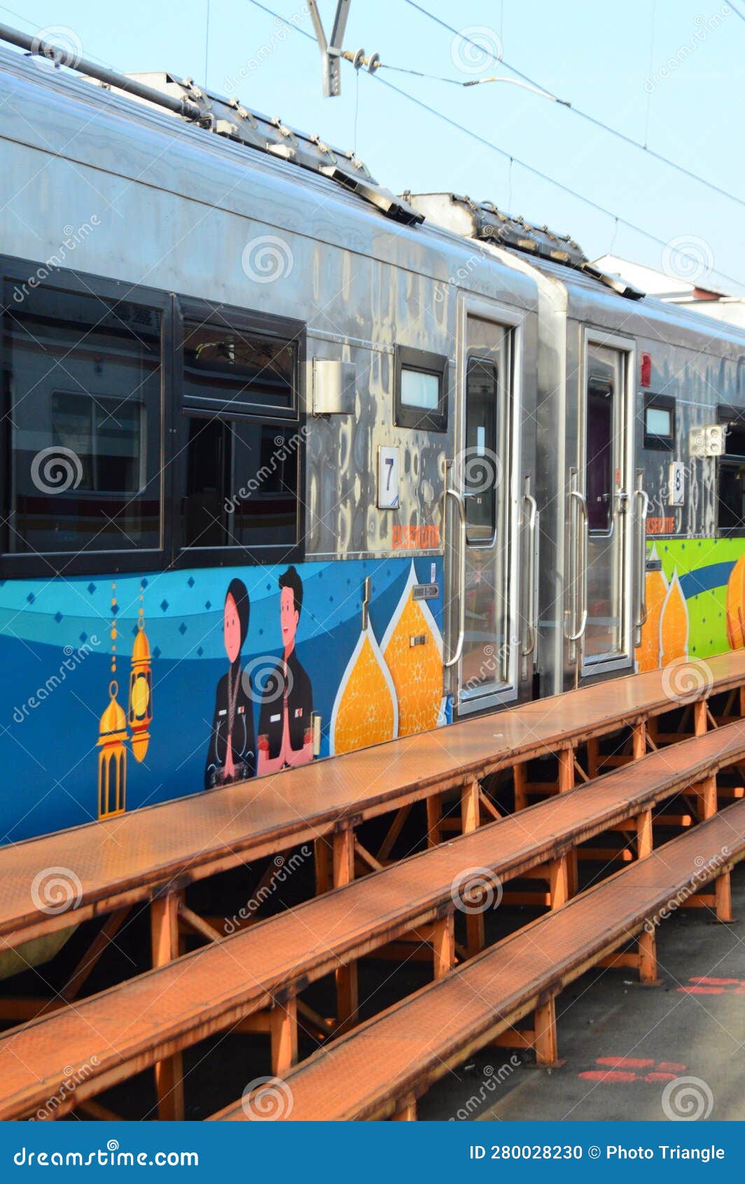 View of the Train while in Transit Editorial Image - Image of district ...