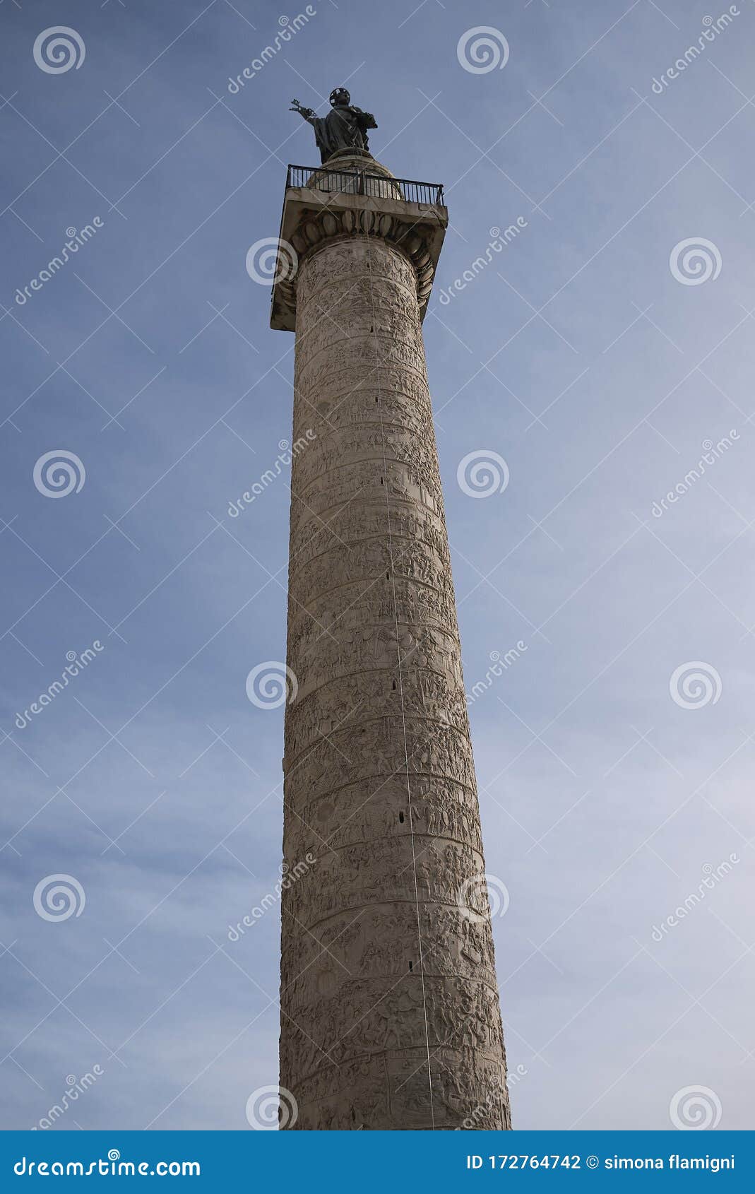View of Trajan Column in Rome Editorial Photography - Image of emperor ...