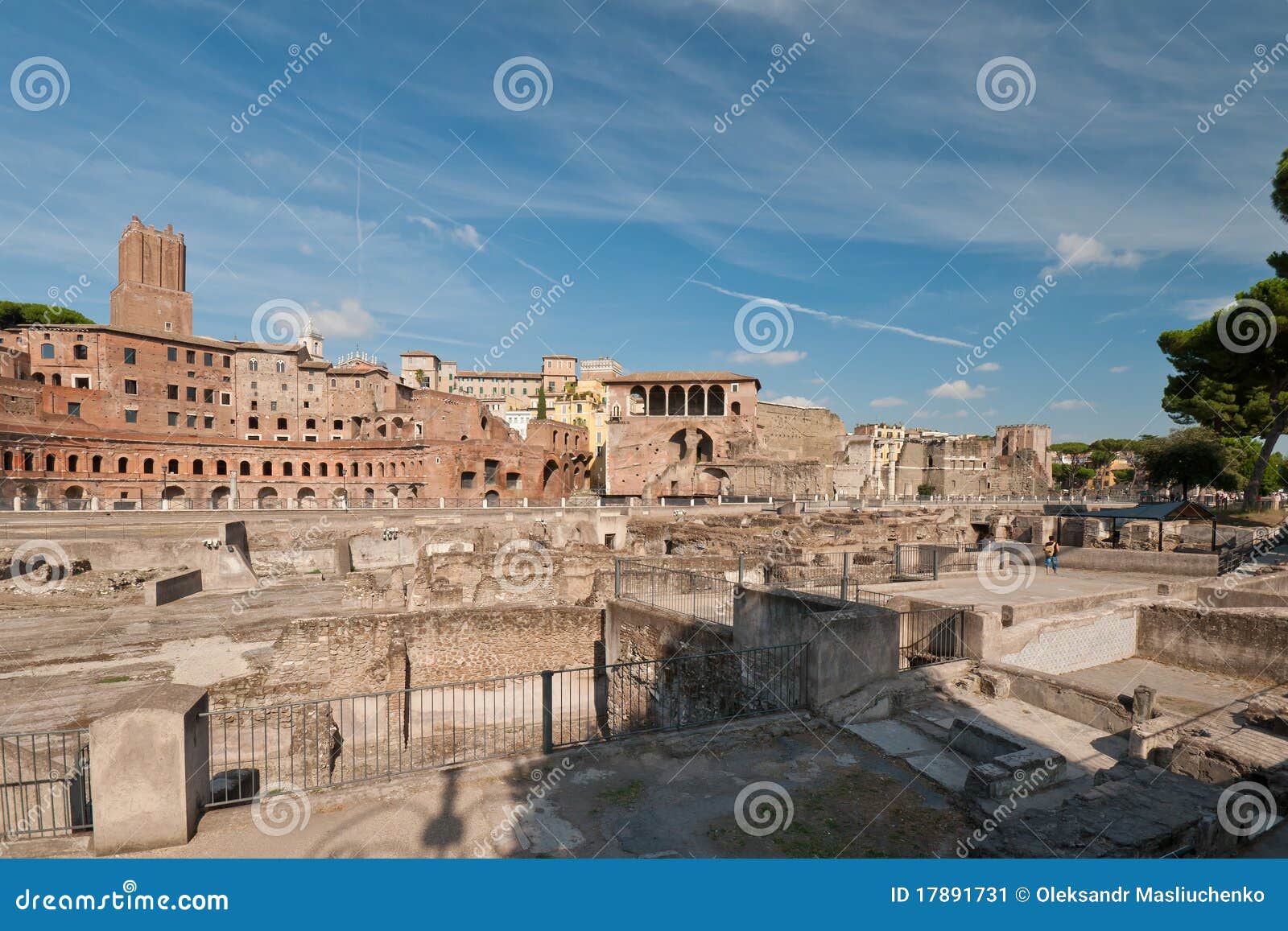 View at the Trajan Forum stock image. Image of landmark - 17891731