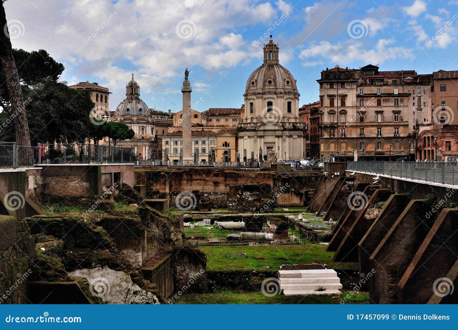 View on Trajan S Column, Rome Stock Image - Image of ruins, italy: 17457099