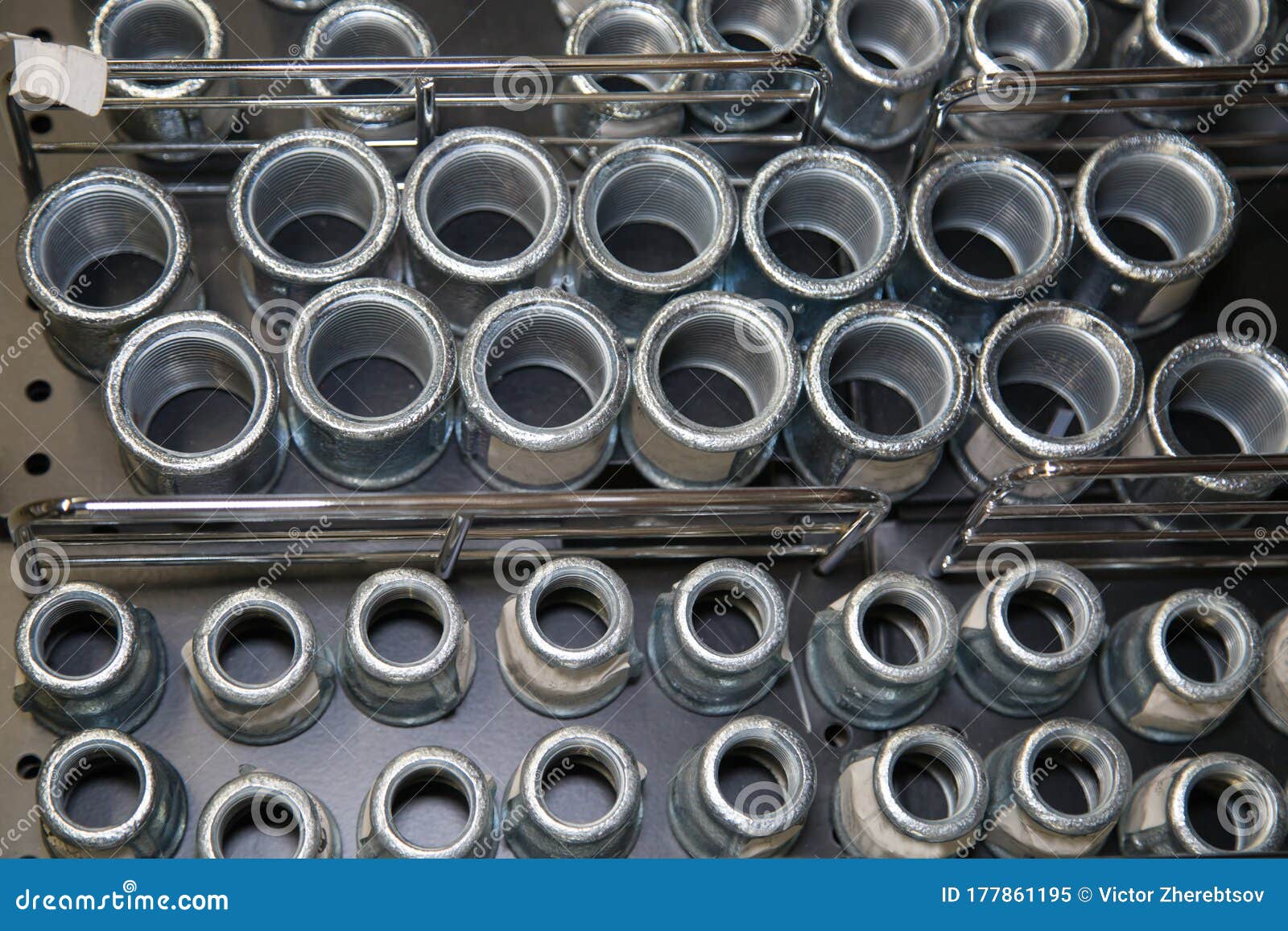 View of the Transitional Galvanized Couplings of Various Sizes ...