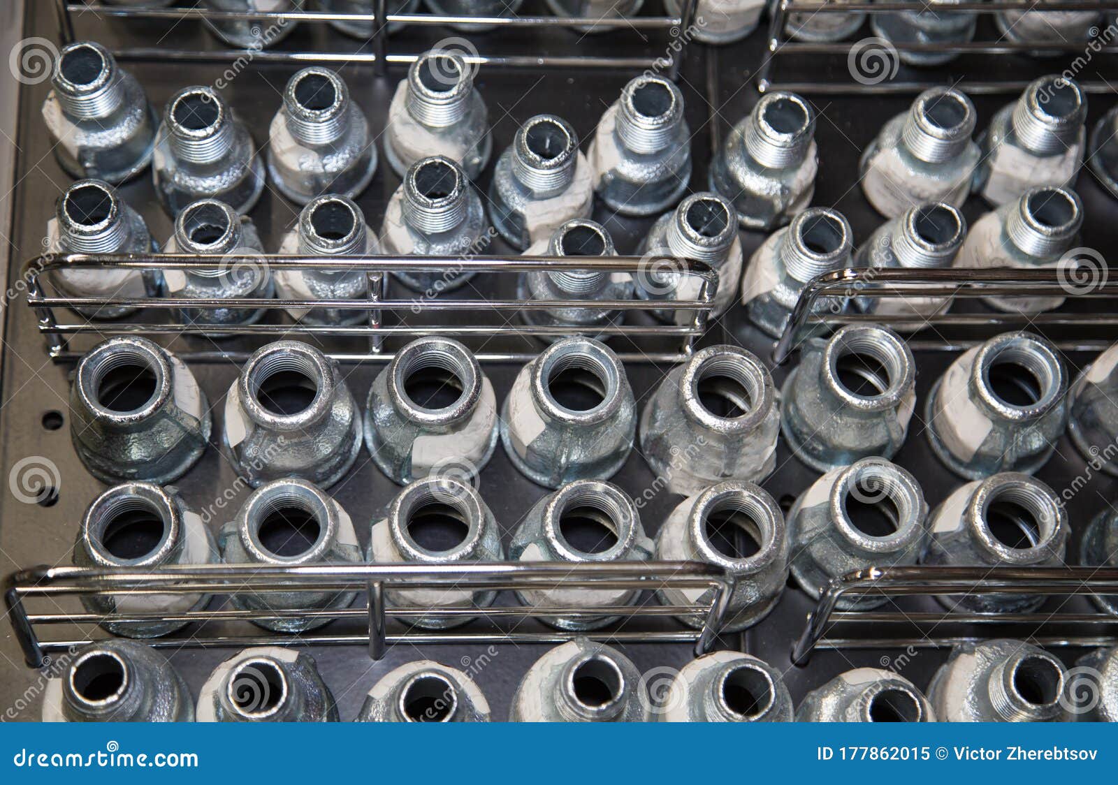 View of the Transitional Galvanized Couplings of Various Sizes ...