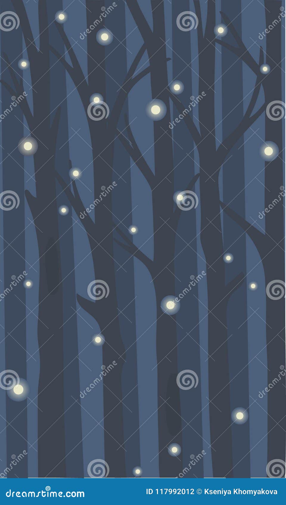 View of tree trunks stock vector. Illustration of nature - 117992012