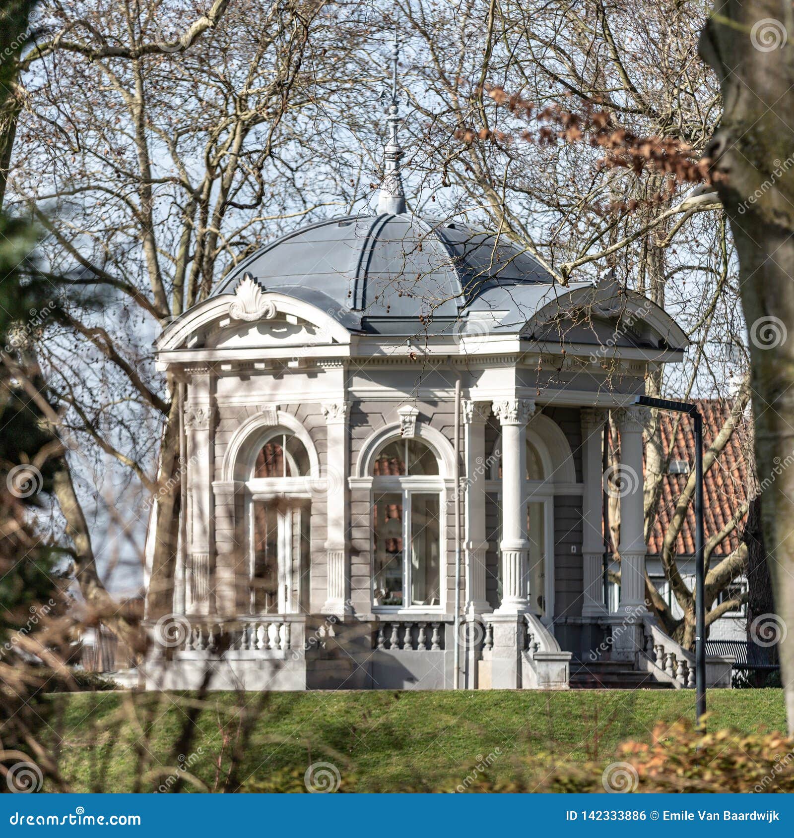 View among the Trees of the Tea Dome Called Gloriette with Neoclassical ...