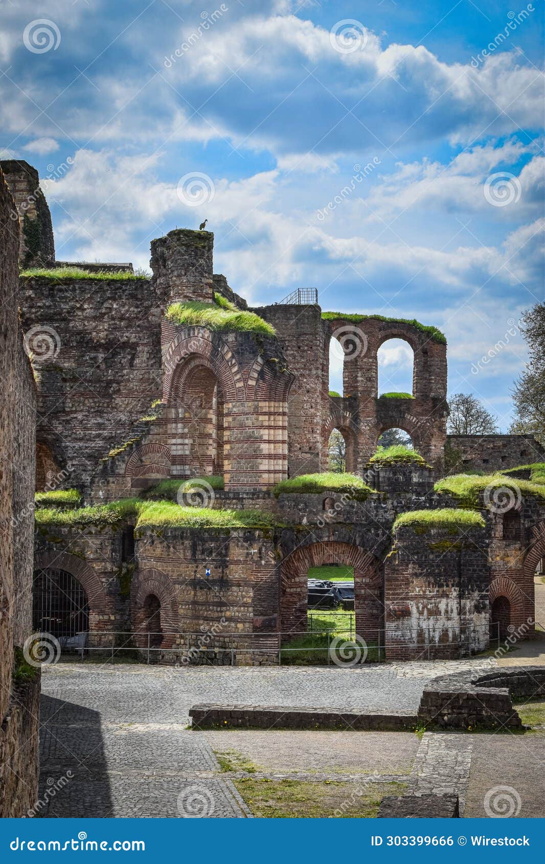 View of Trier Imperial Baths, Kaiserthermen, a Large Roman Bath Complex ...