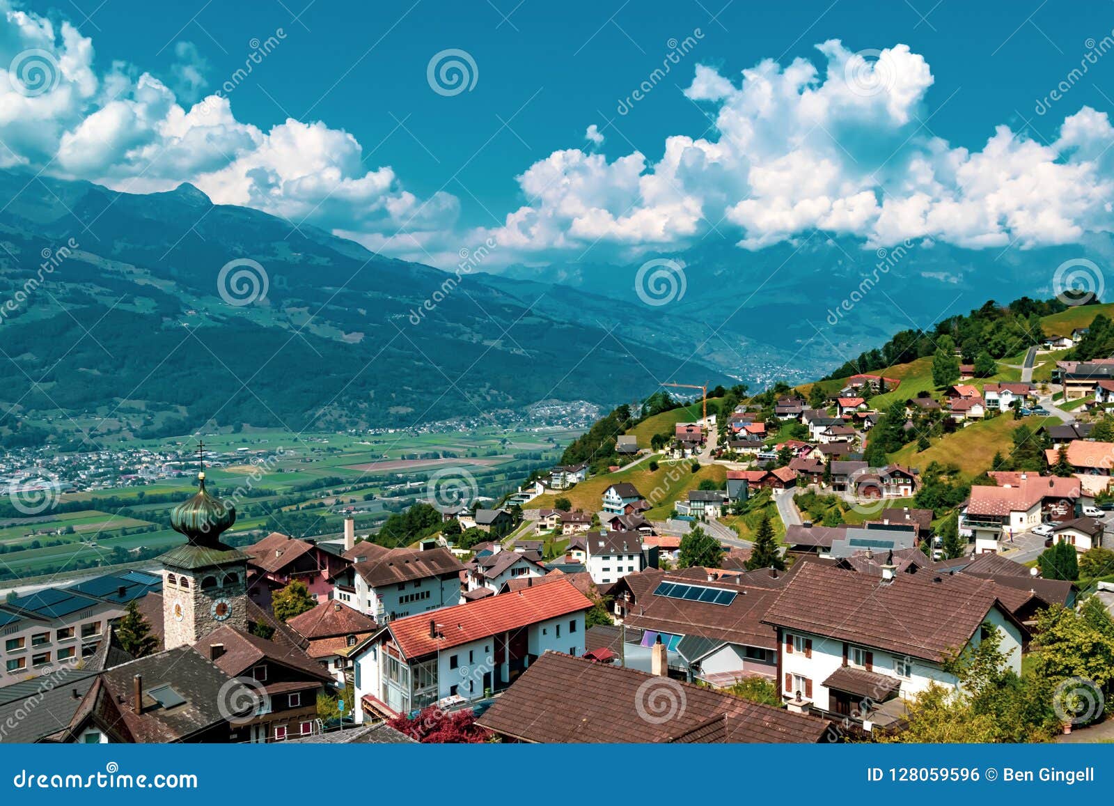 A View of Triesenberg in Central Liechtenstein Editorial Photo - Image ...