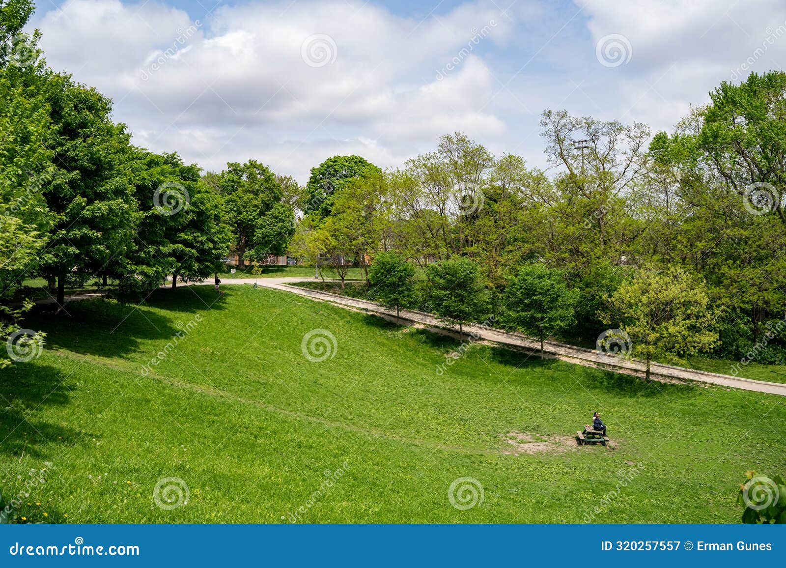 View of Trinity Bellwoods Park in Spring. Trinity Bellwoods Park is a Public Park Located in ...