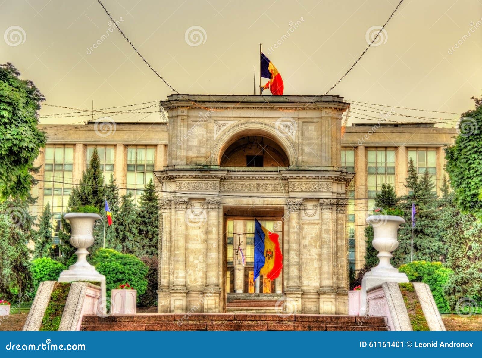 View of the Triumphal Arch in Chisinau Stock Image - Image of gates ...