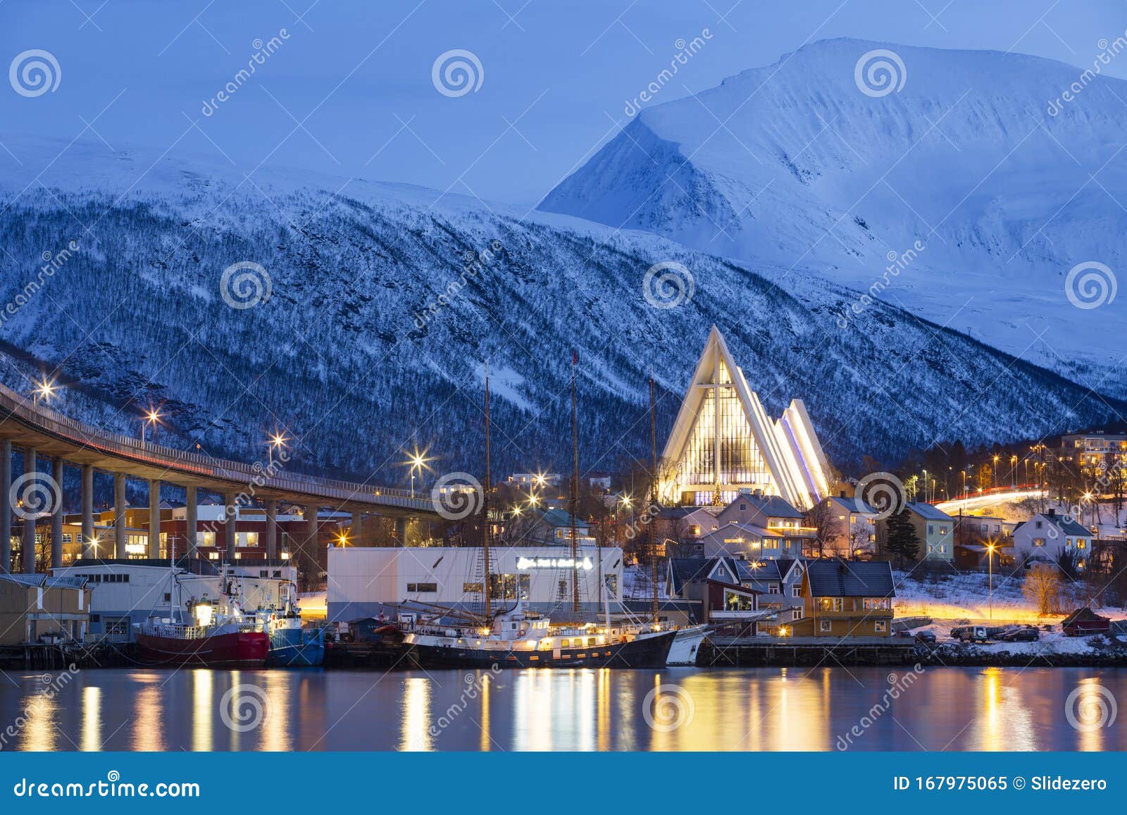 View on Tromso, Norway, Tromso at Winter Time, Norway Stock Image ...