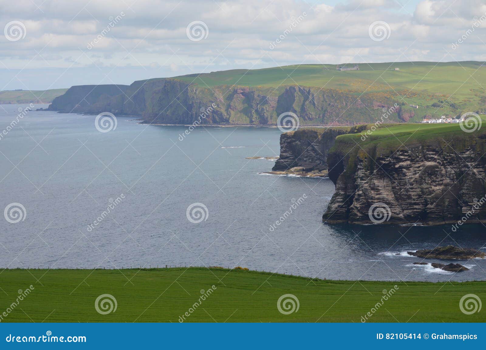 View from Troup Head in Scotland Stock Photo - Image of reserve ...