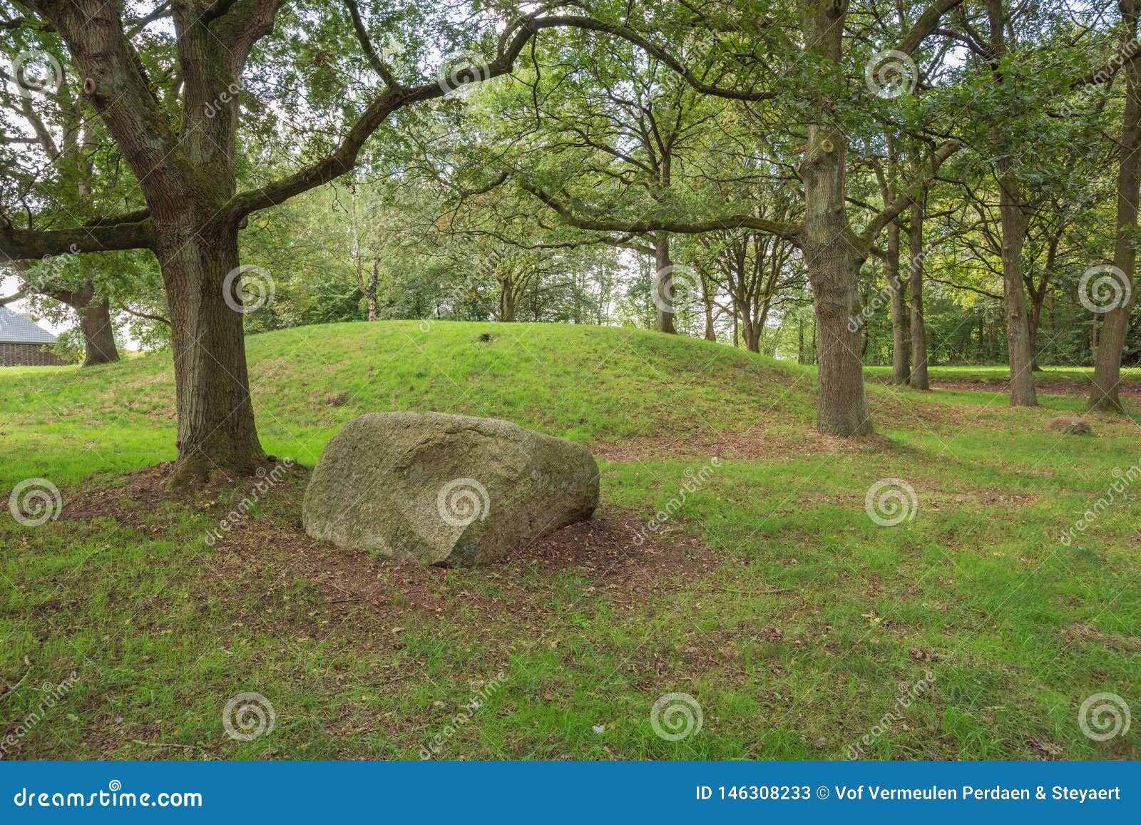 View of the Tumulus of Dolmen D13 Stock Image - Image of people ...
