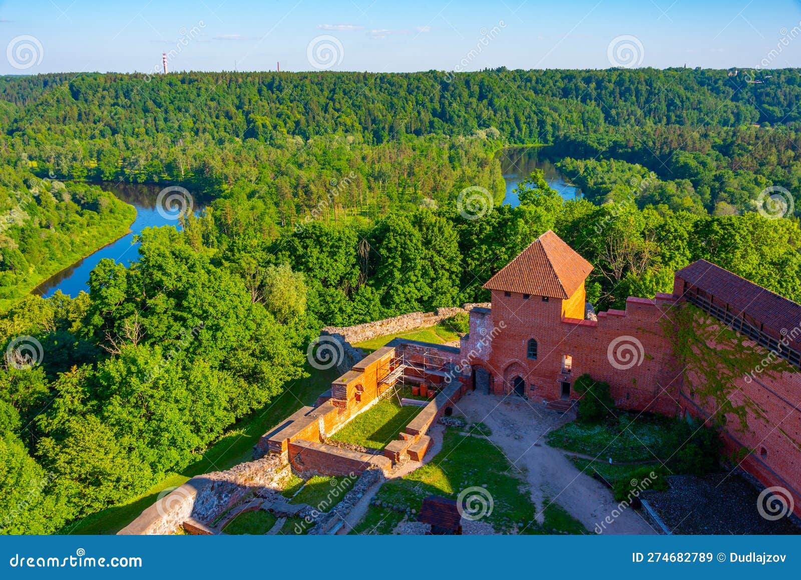 View of the Turaida Castle in Latvia Stock Image - Image of landscape ...