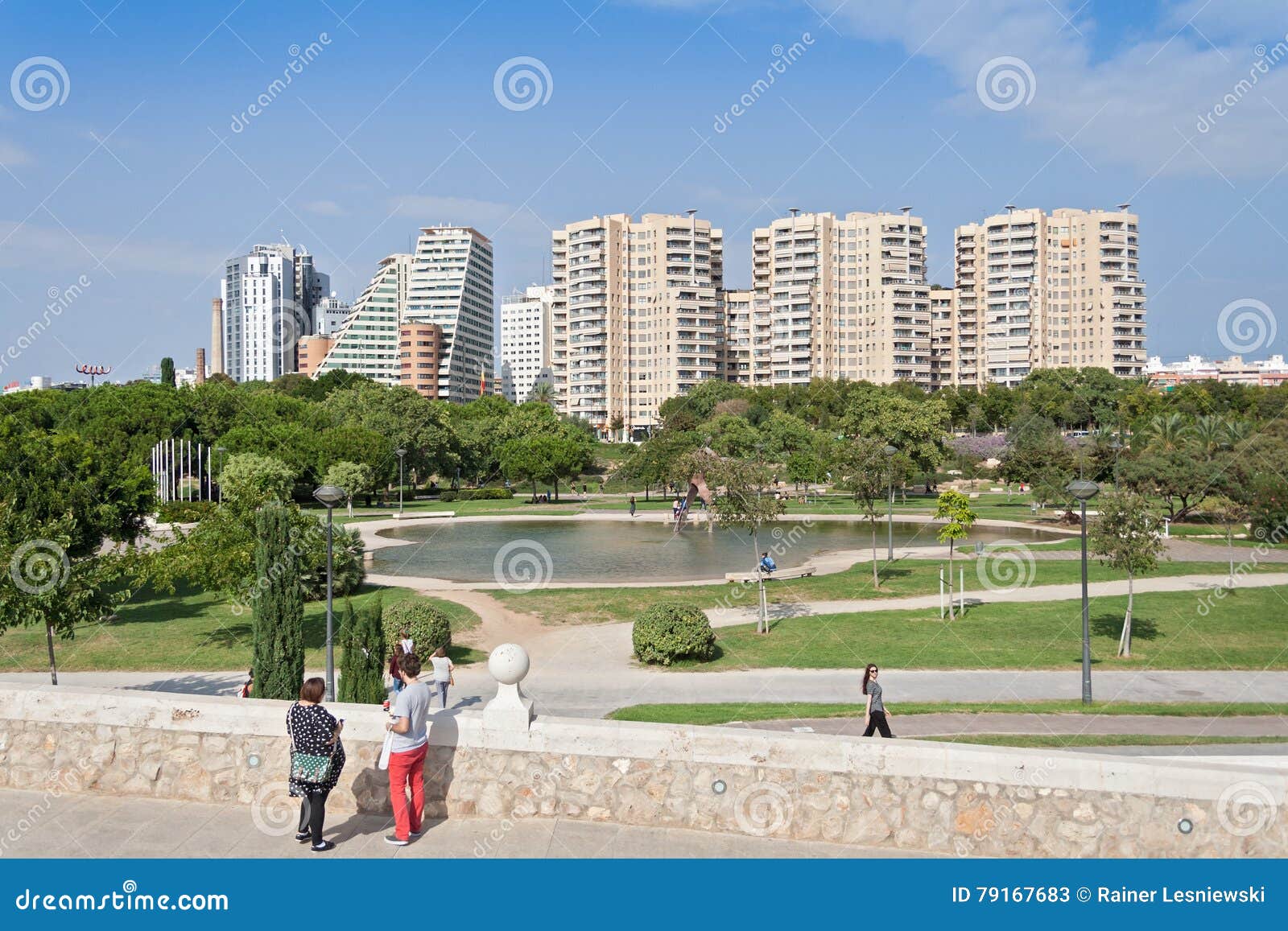 View of the Turia Park in Valencia, Spain Editorial Stock Photo - Image ...