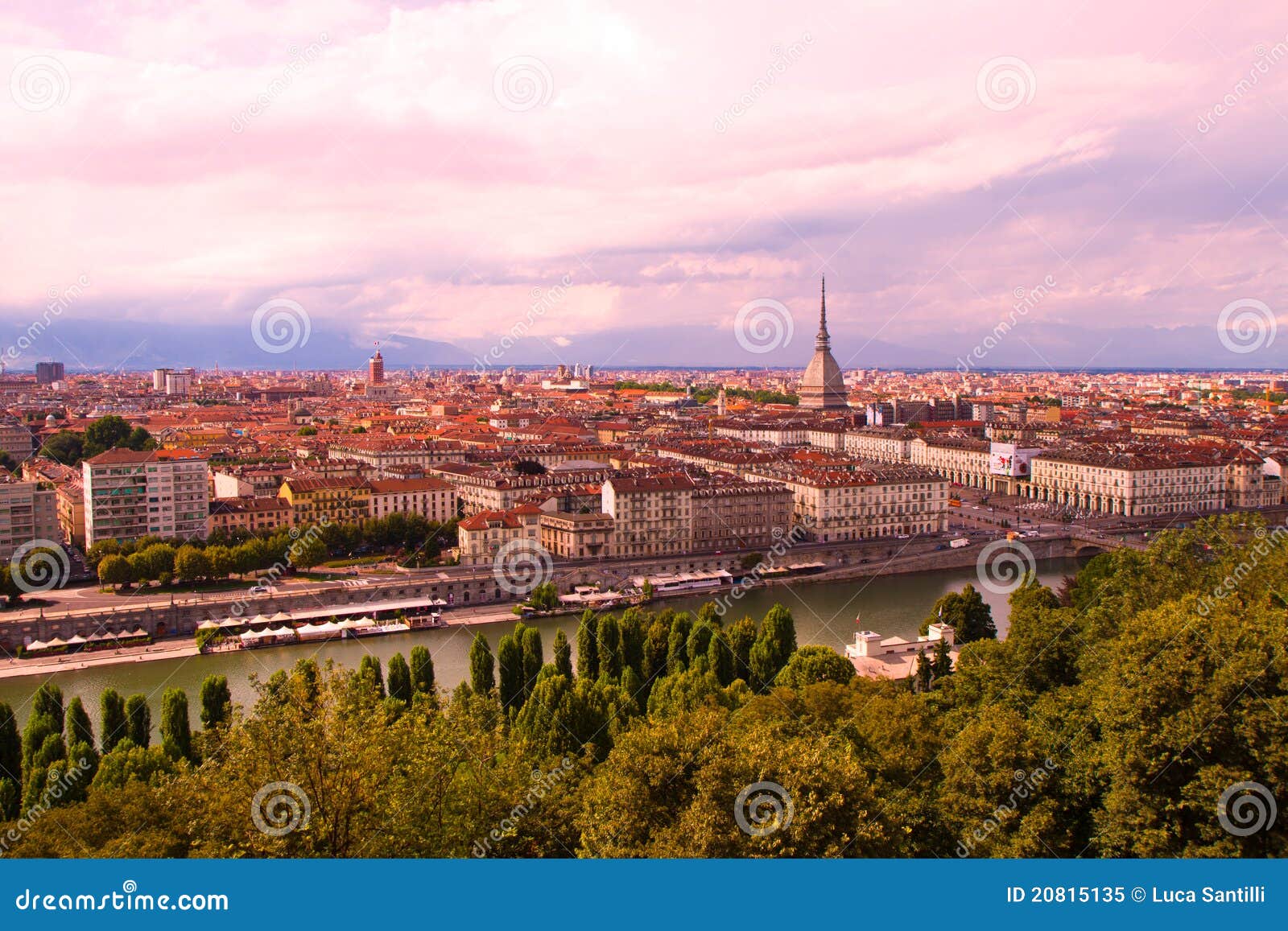 A view of Turin stock image. Image of aerial, panorama - 20815135