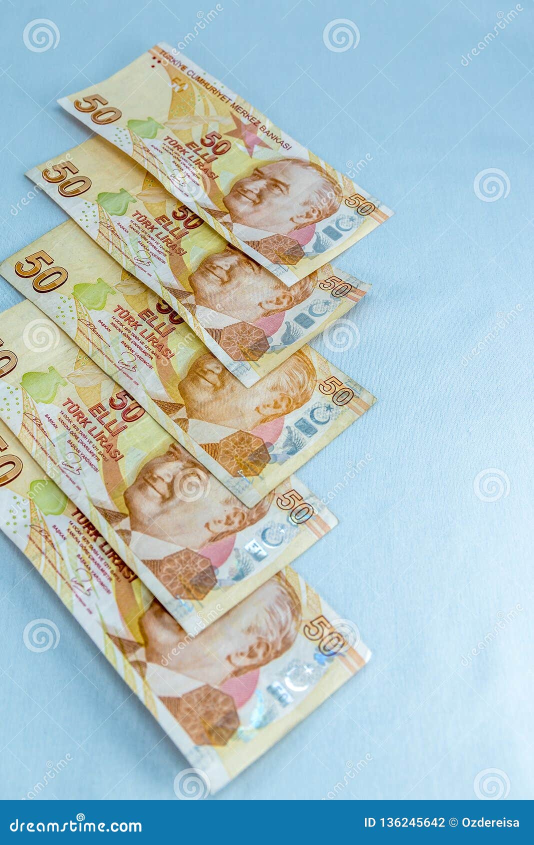 View of Turkish Banknotes in Stack Stock Photo - Image of space ...