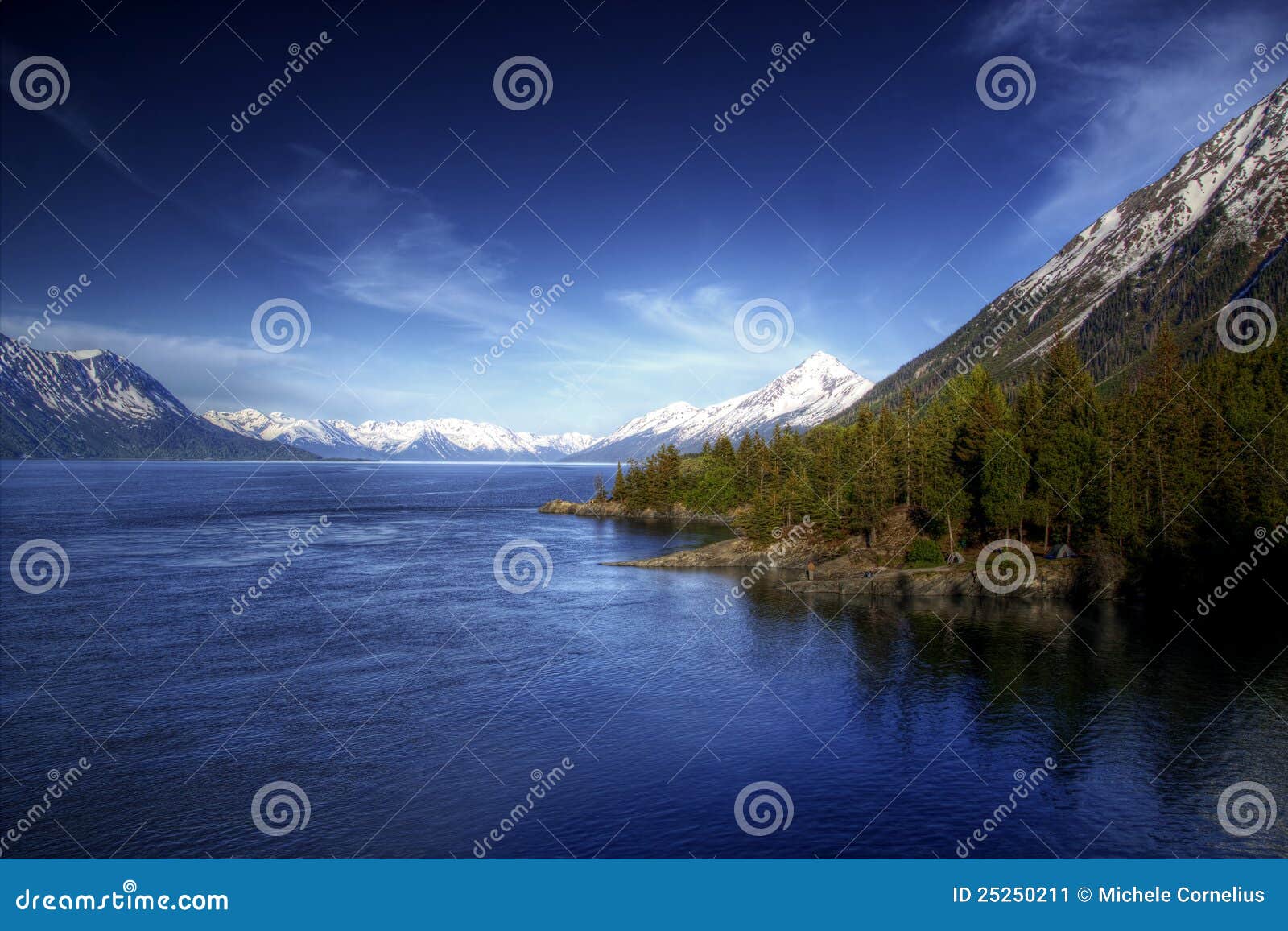 View of the Turnagain Arm Alaska Stock Image - Image of cook, mountains ...