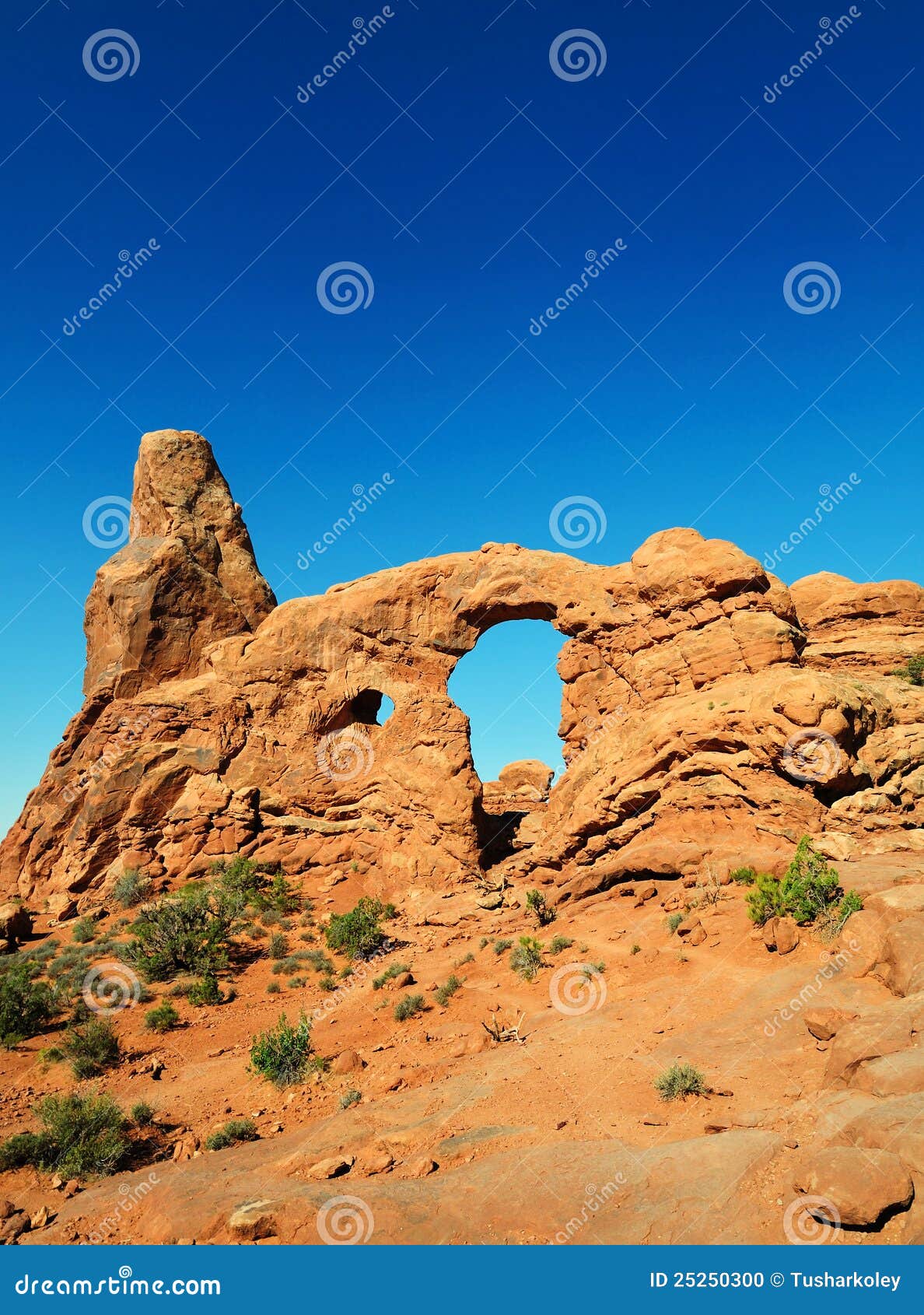 The view of Turret Arch stock photo. Image of erosion - 25250300