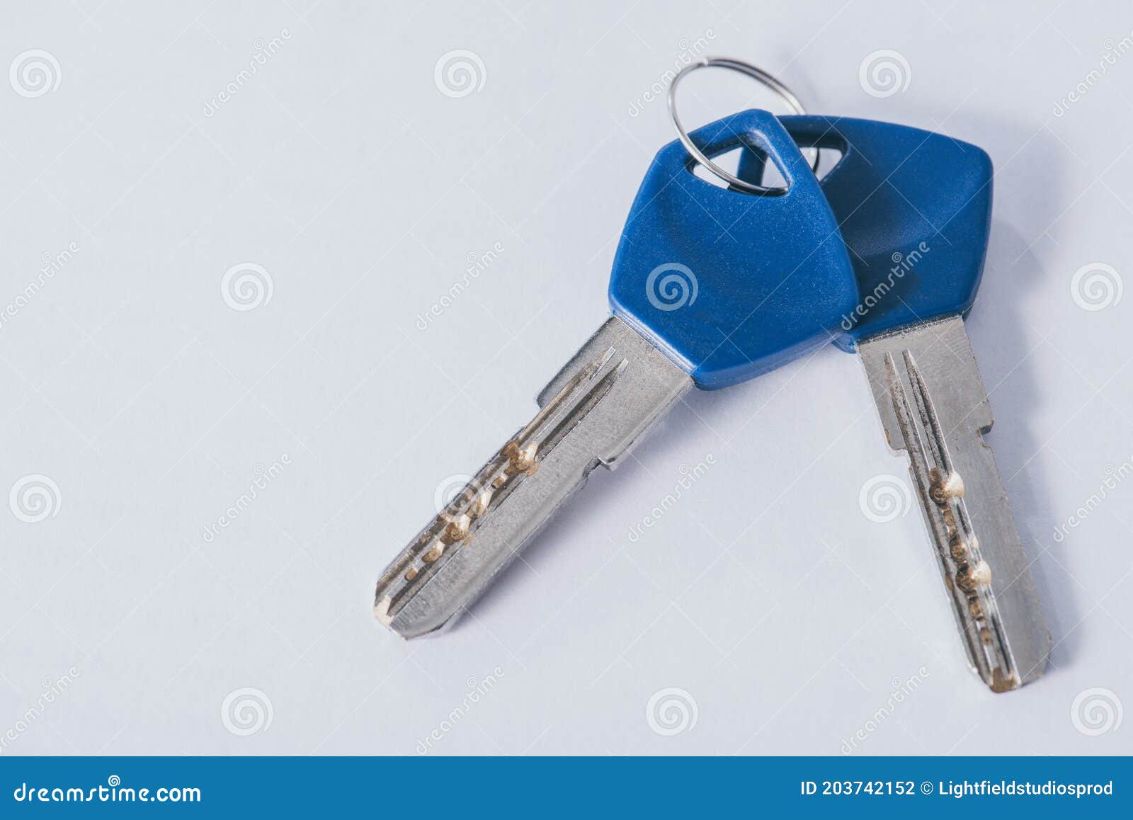 View of two house keys on stock photo. Image of estate - 203742152