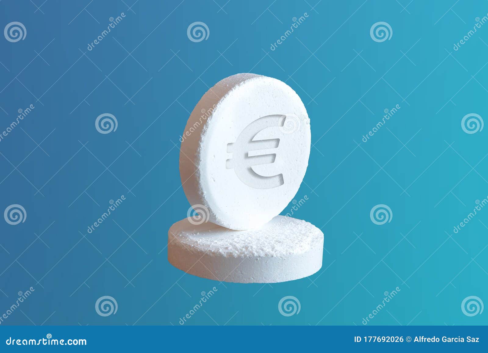 Two Pills with Euro Sign Engraved Stock Photo - Image of pharmacy ...