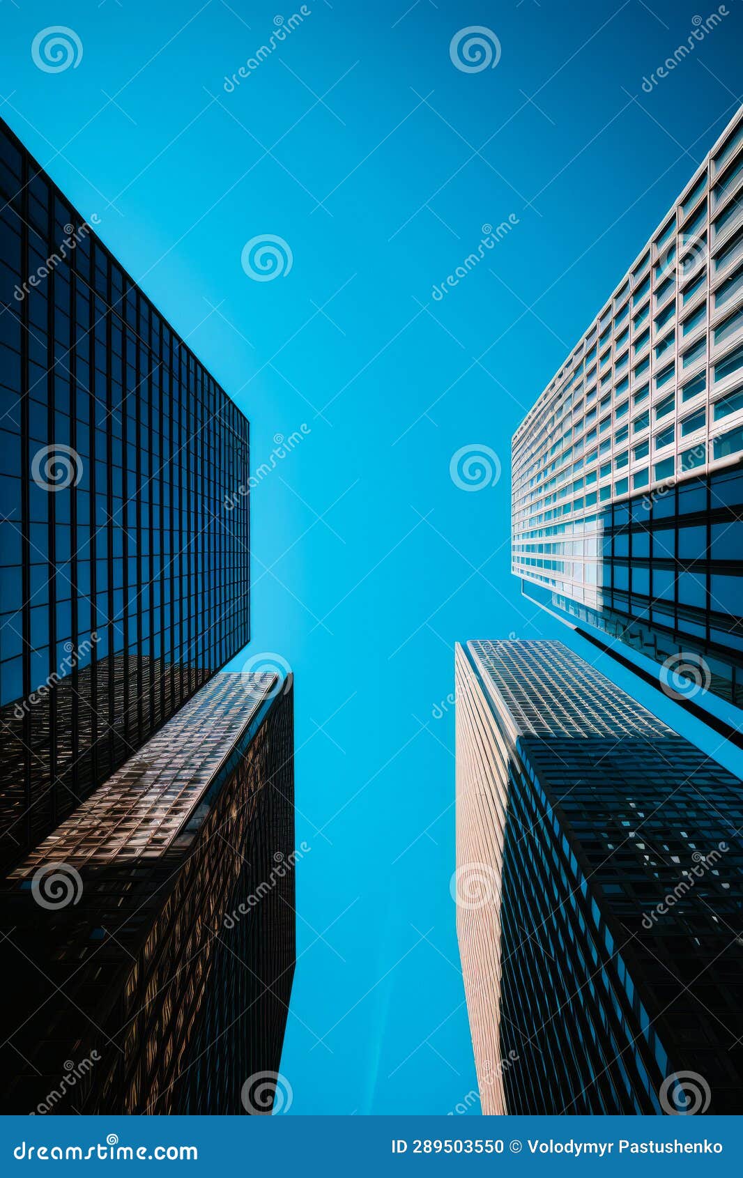 View of Two Tall Buildings from the Ground Looking Up. Generative AI ...