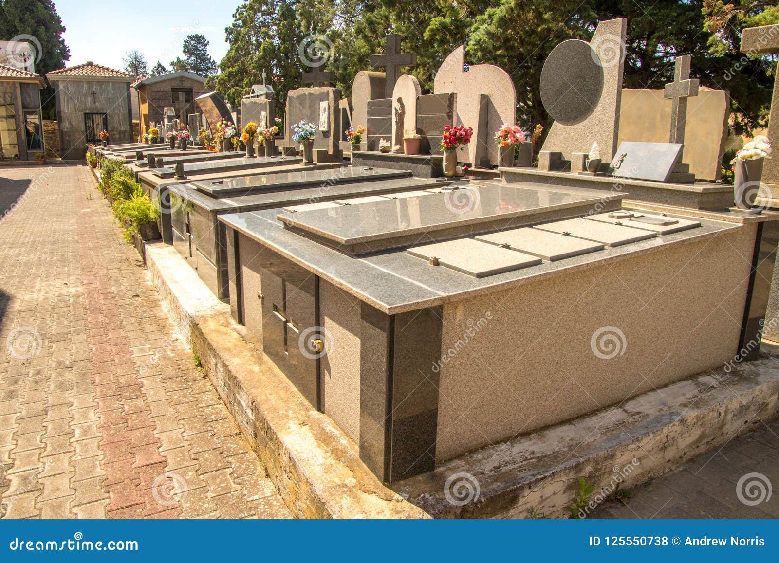 Italian Graveyard stock photo. Image of sicilian, tombs - 125550738