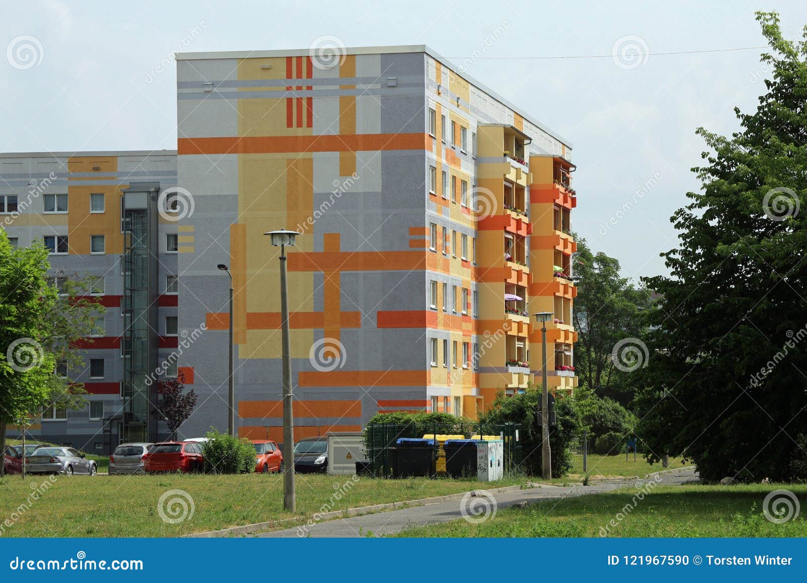 Typical Architecture from the Gdr Stock Photo - Image of apartment ...